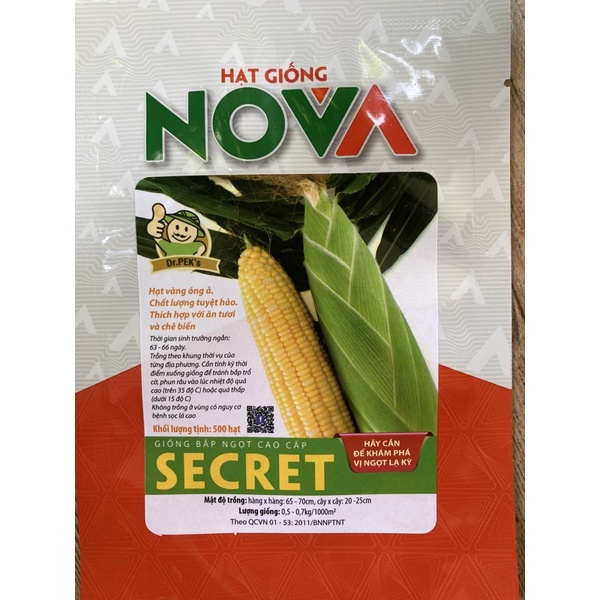 Hạt giống bắp ngọt cao cấp Secret_50 hạt (công ty NOVA) | Shopee Việt Nam