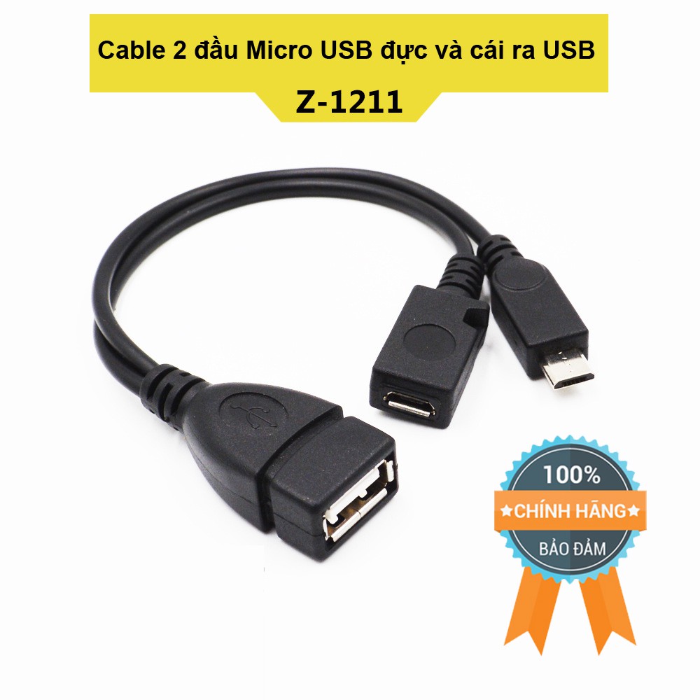 Cáp 2 đầu Micro USB đực và cái ra USB | Shopee Việt Nam