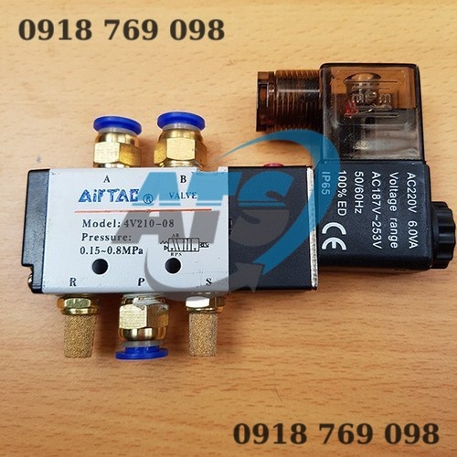 Van điện từ khí nén airtac 5/2 4V210-08+PC602+SL01 | Shopee Việt Nam