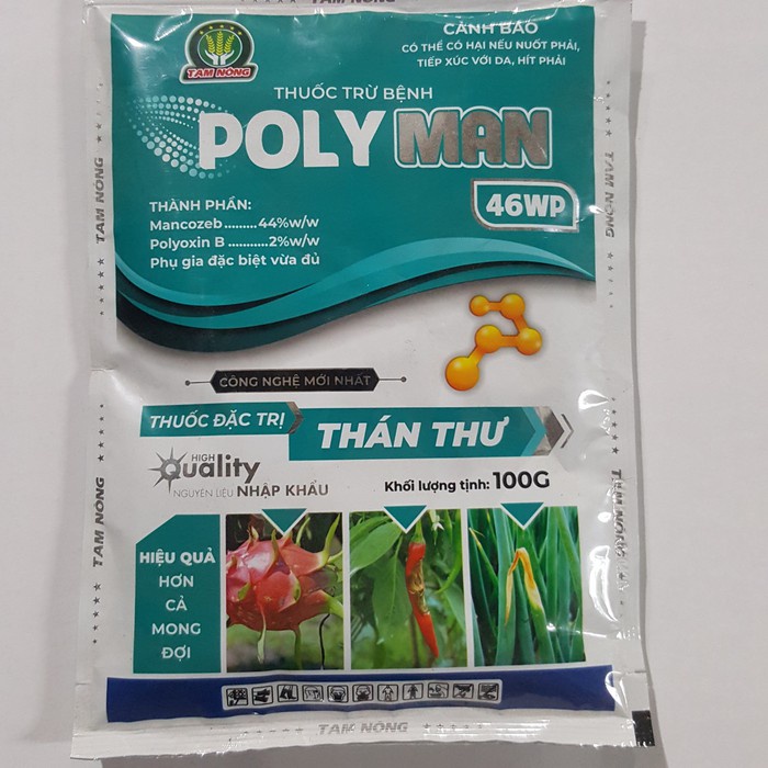 Thuốc trừ bệnh thán thư - Polyman - Gói 100gr | Shopee Việt Nam