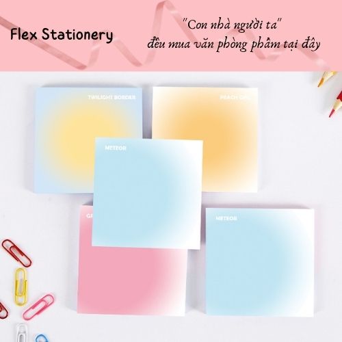 TẬP 50 TỜ GIẤY NOTE MÀU LOANG XINH XẮN, GIẤY GHI CHÚ TIỆN DỤNG, MÀU SẮC ...