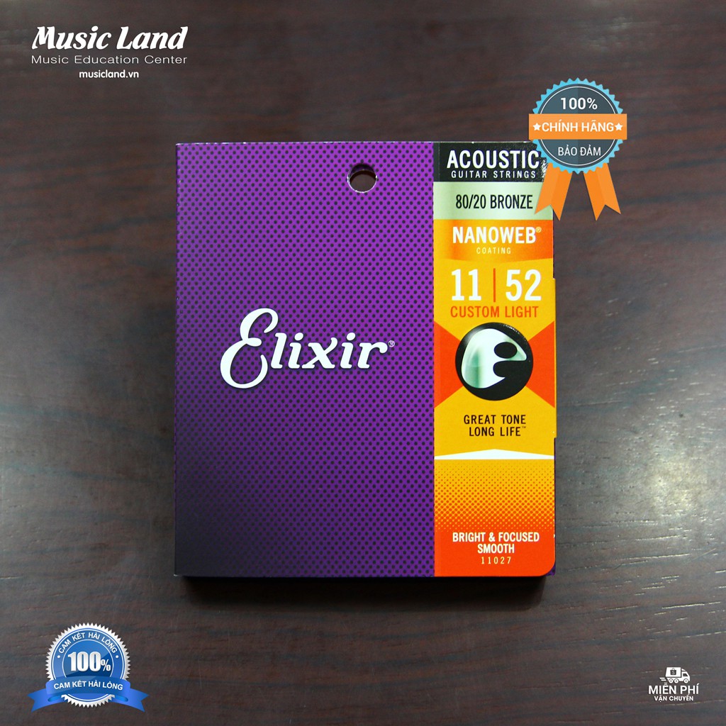 Dây Đàn Guitar Acoustic Elixir 11027 - Chính Hãng | Shopee Việt Nam