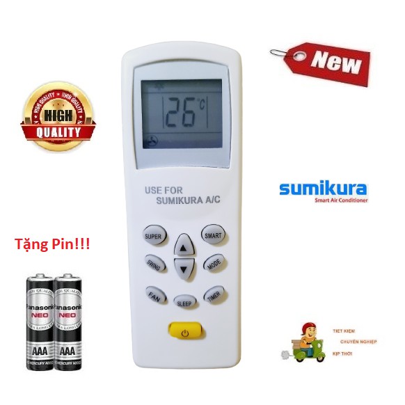 Remote Điều khiển điều hòa Sumikura 1 & 2 chiều Inverter- Hàng mới 100% ...