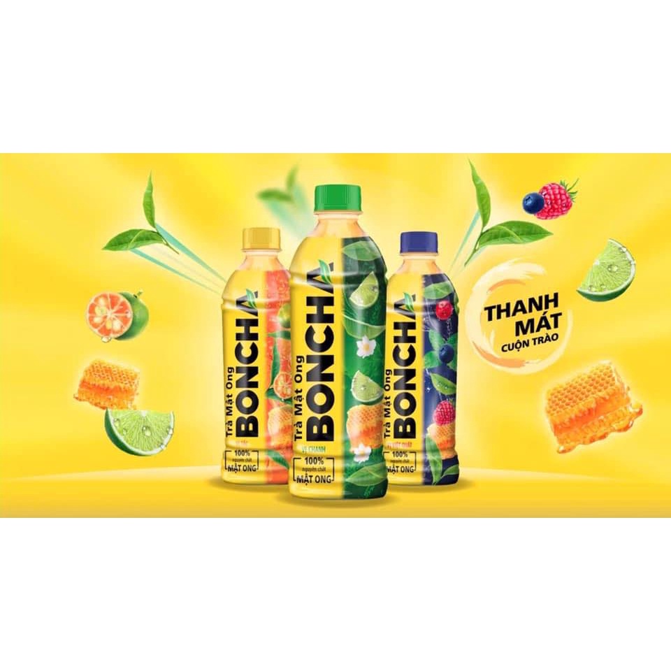 Lốc 6 Chai Trà Mật Ong Boncha Vị Chanh/Tắc/ Việt Quất Mật Ong 450ml ...