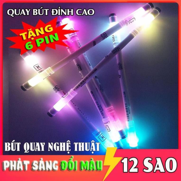 Bút Quay Nghệ Thuật Phát Sáng, Có Đèn Led 2 Đầu, Cá Tính Với 12 Chòm ...