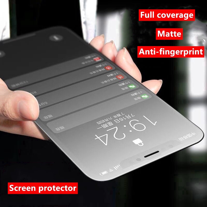 Kính cường lực 9h chống dấu vân tay cho Iphone 12 12 Pro Max / 12mini / 11 Pro Max Se2020 X Xs ...