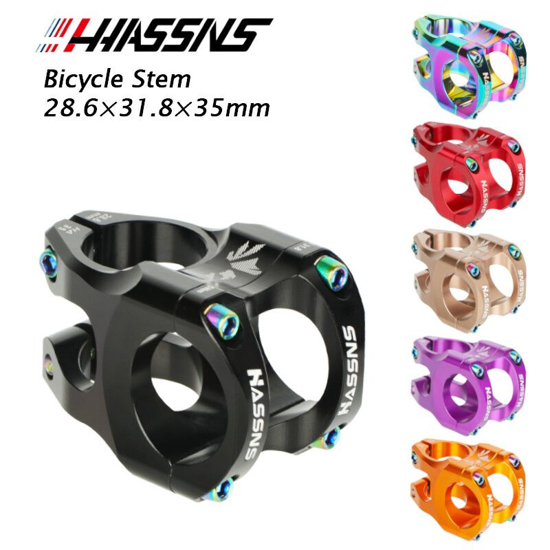 HASSNS Bicycle Handlebar Stem Mtb Power Short 35mm Adjustable Bridge ...