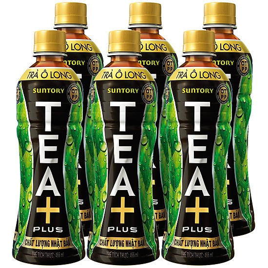 Trà olong tea+ lốc 6 chai x 455ml | Shopee Việt Nam