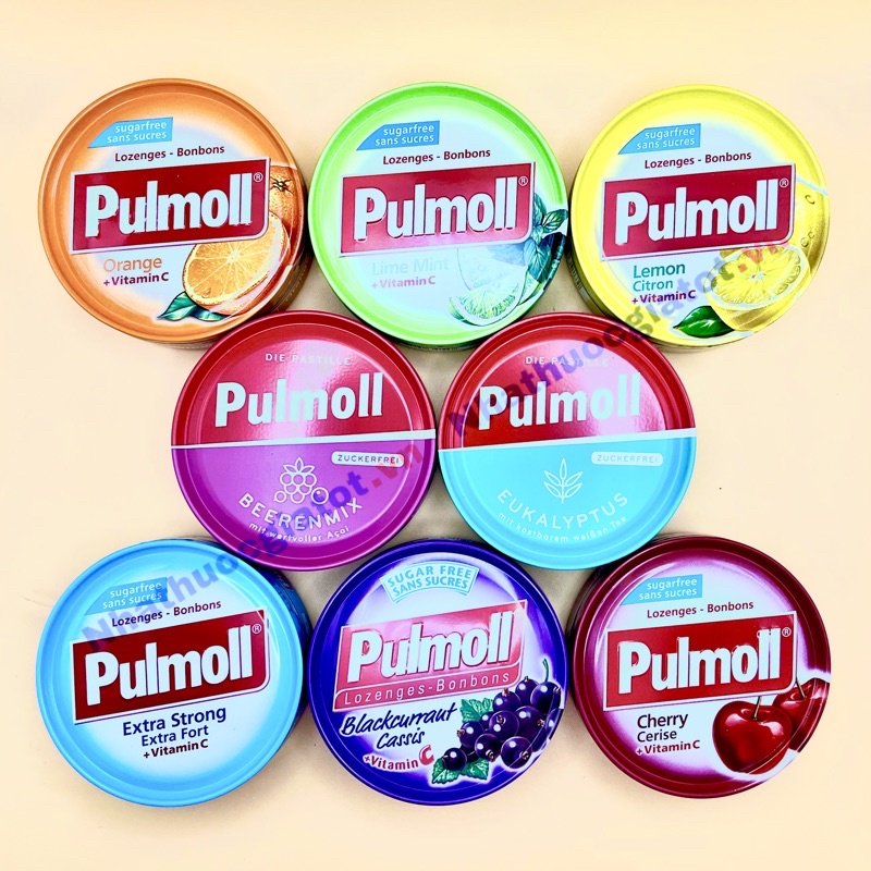 PULMOLL Kẹo Ngậm Ho Không Đường PULMOLL Hộp 50g Hỗ Trợ Giảm Ho Rát Họng ...