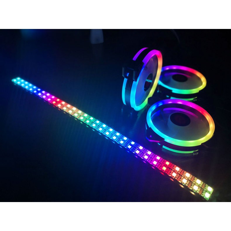 Quạt Và Dây Led Rgb Coolmon V2 Đồng Bộ Điều Khiển | Shopee Việt Nam