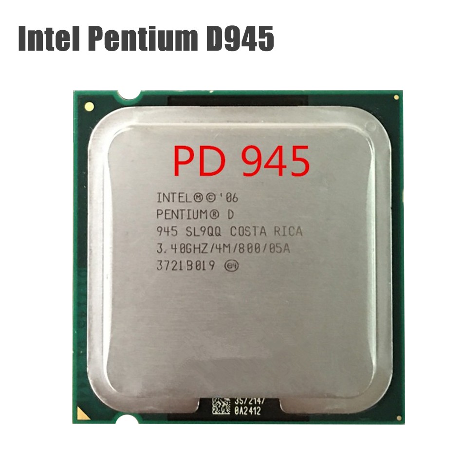 Ổ cắm Intel Pentium D945 PD945 Bộ xử lý LGA 775 PD 945 CPU 3.4Ghz / 4M ...