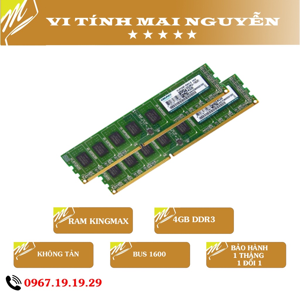 Ram 4G DDR3 Bus 1600 Kingmax. Hàng đã sử dụng. BH 1 tháng. | Shopee Việt Nam