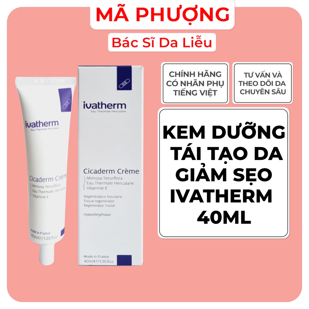 Kem dưỡng phục hồi da giảm sẹo IVATHERM Cicaderm Creme 40ml - Mỹ Phẩm ...