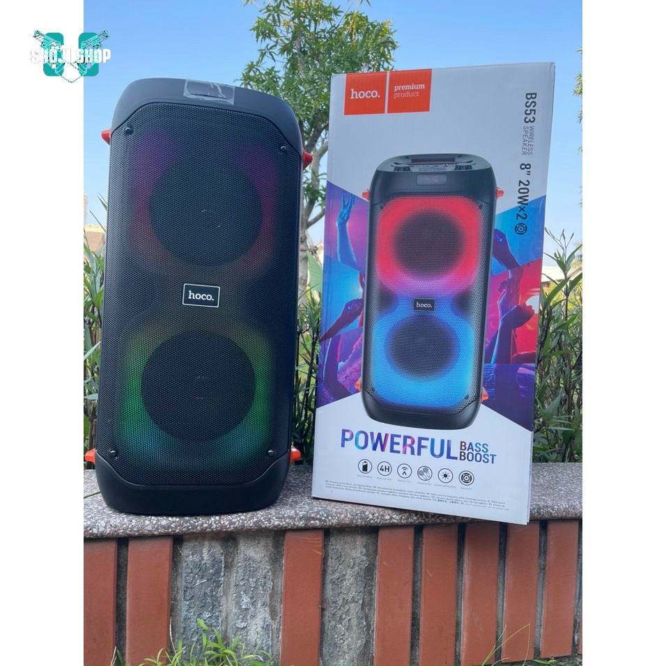 Loa karaoke Bluetooth Hoco BS53 Chính Hãng Tặng kèm 2 micro âm thanh cực đỉnh bắt mic cực tốt ...