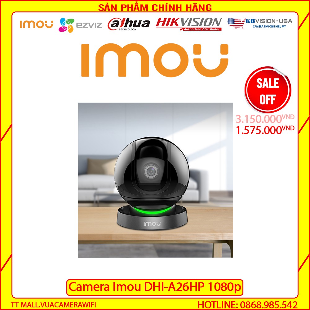 [Giá Sập Sàn]Camera IP Wifi Imou DHI-A26HP Full HD hỗ trợ thẻ nhớ bảo ...