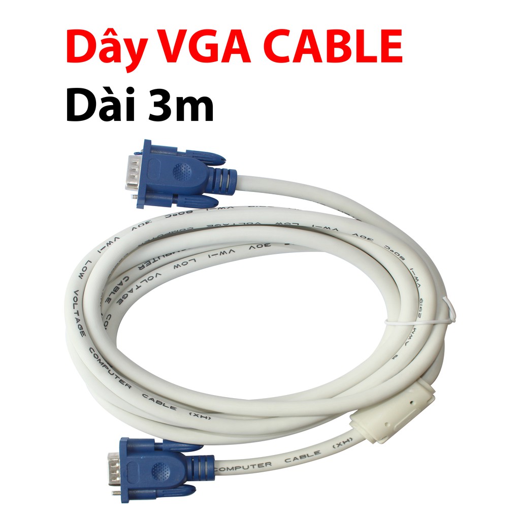 Dây VGA trắng xanh (3M, 5M, 10M, 15M) | Shopee Việt Nam