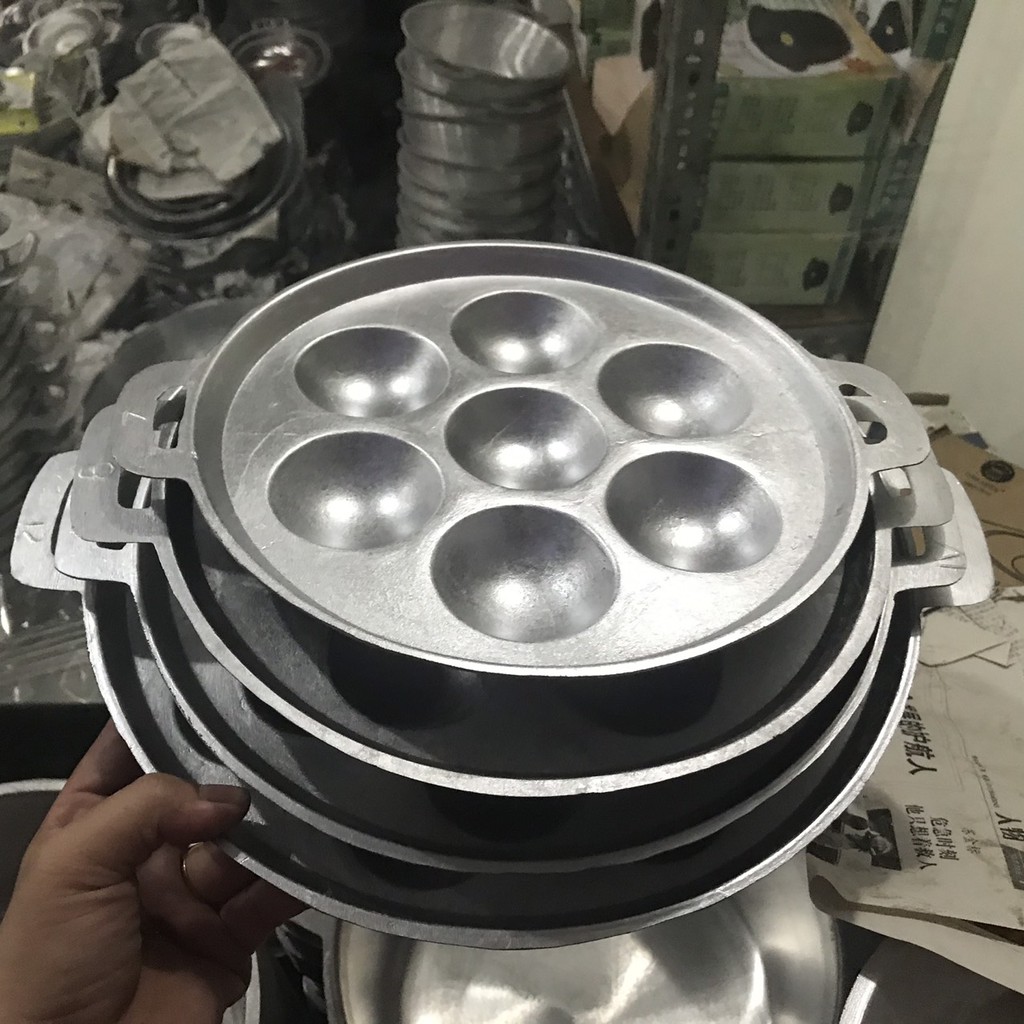 Khuôn Bánh Khọt Gang có nắp 7 bánh,8 bánh,10bánh,12bánh | Shopee Việt Nam