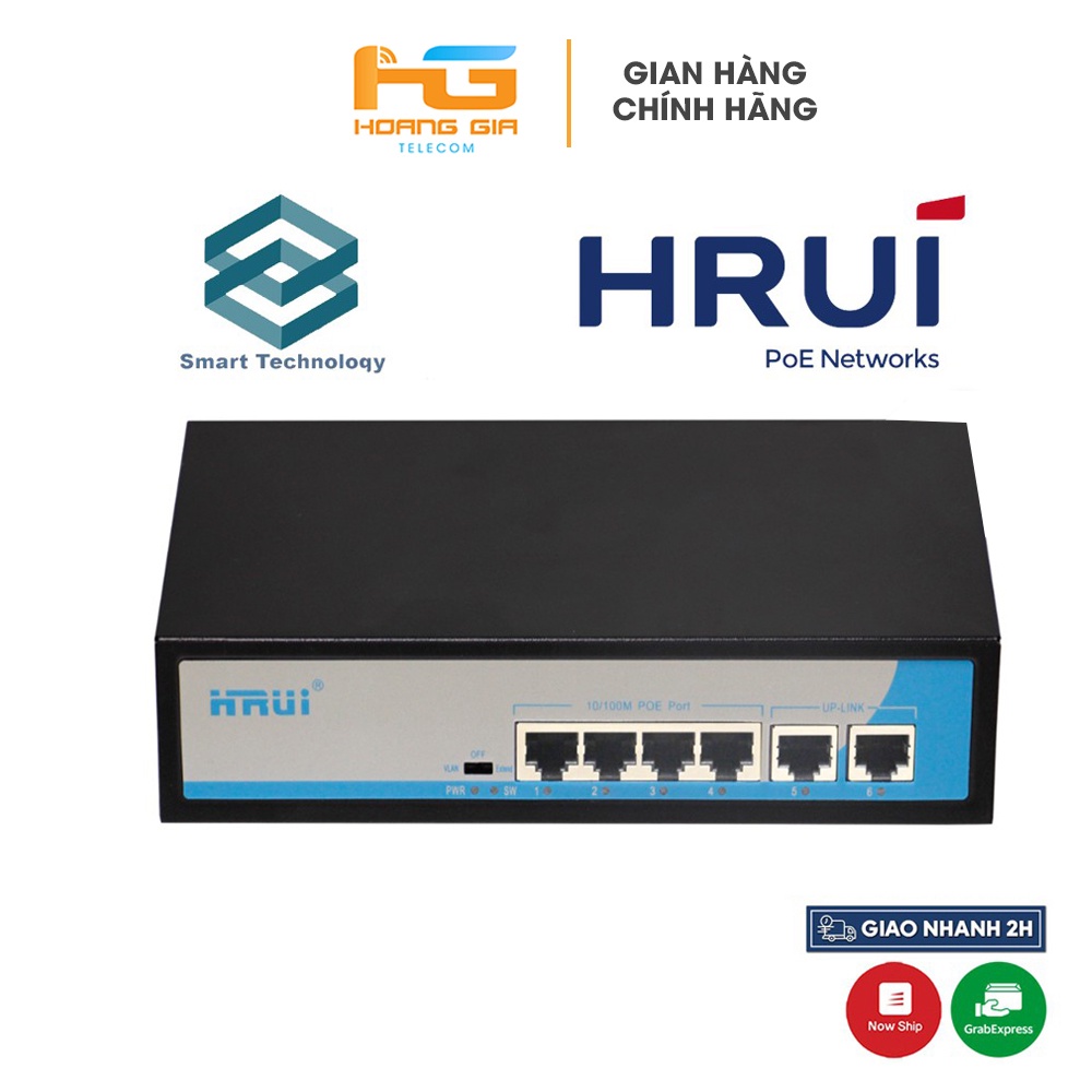 Bộ chia mạng Switch POE HRUI HR901-AF- 42n hàng chính hãng - Bảo hành ...
