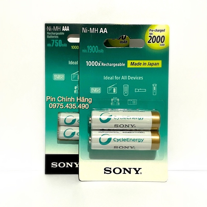 Pin Sạc AA / AAA SONY Chính Hãng Vỉ 2 Viên Made in Japan | Shopee Việt Nam