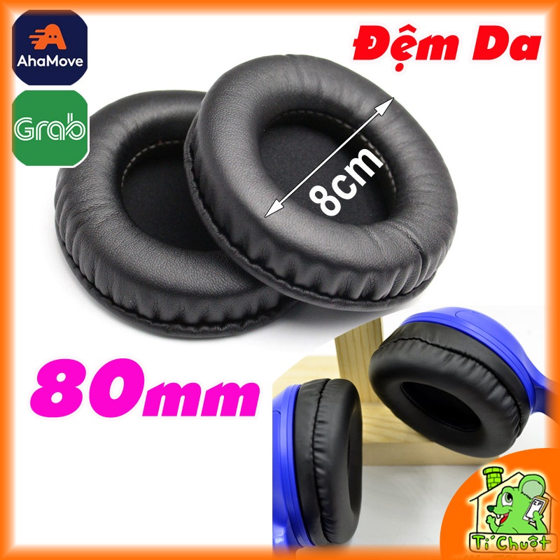 [1 Cặp] Đệm Da Mút Tai Nghe Tròn 80mm 8cm Headphones Chụp tai | Shopee ...