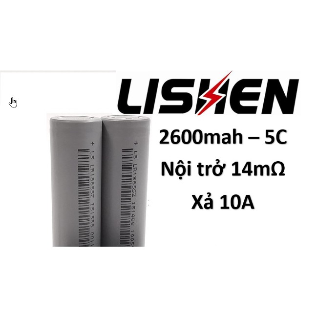 PIN 18650 Lishen 2500mah 5C xả 12A - Hàng chính hãng | Shopee Việt Nam