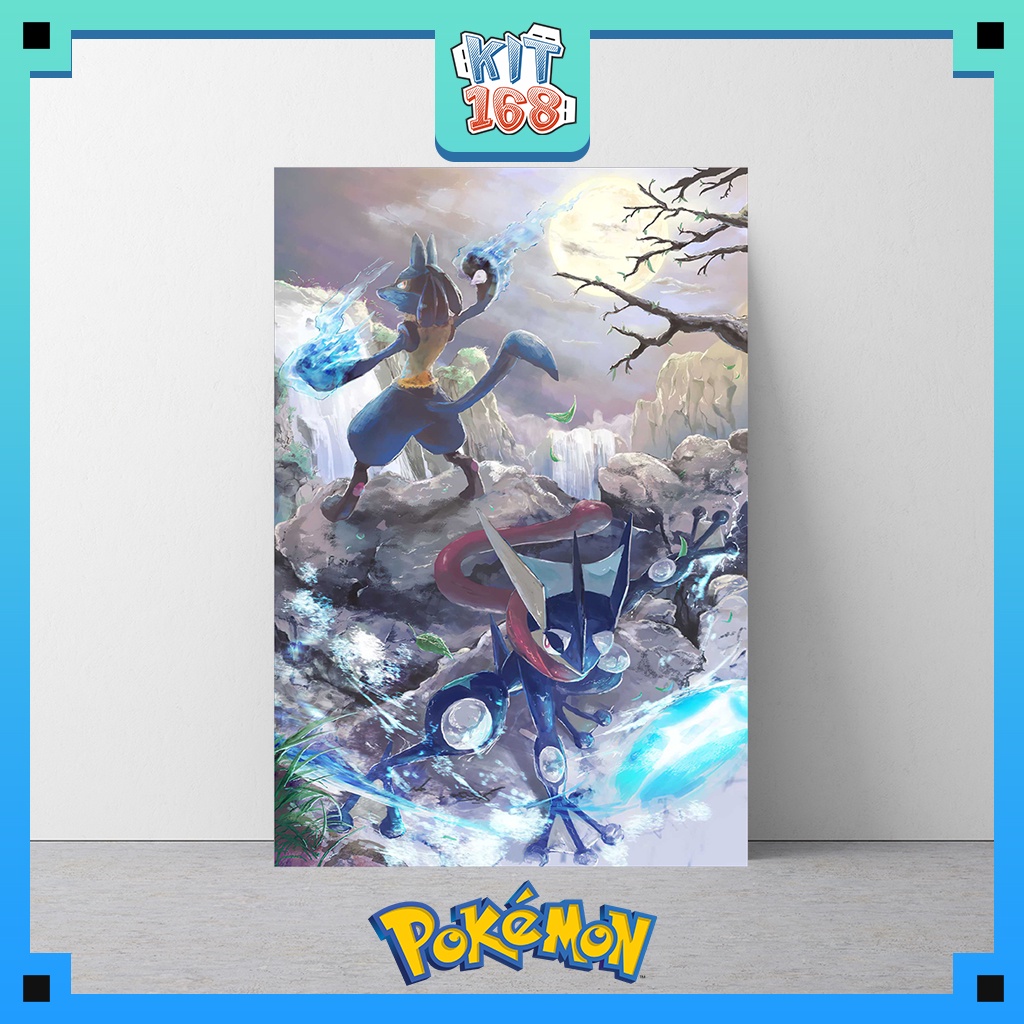 Poster Hình Pokemon Greninja vs Lucario(POSPIC-0089) | Shopee Việt Nam