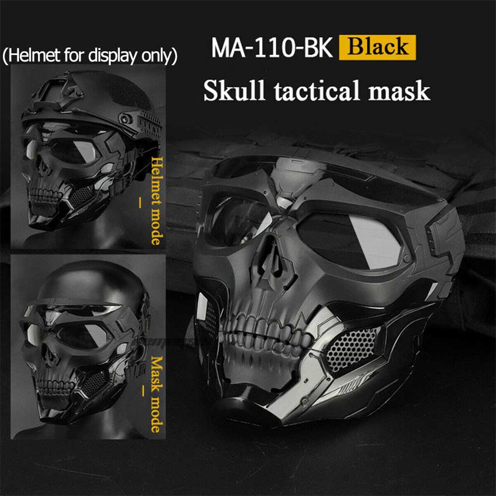 Skull Tactical Airsoft Masks Paintball Protective CS Full Face Mask ...