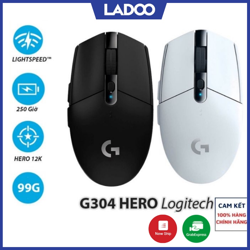 Chuột gaming không dây Logitech G304 Lightspeed, Hero Sensor max 12 ...