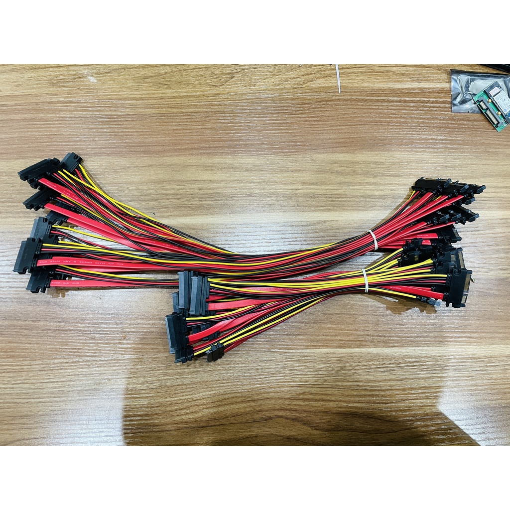 Dây Cáp Sata Nối Dài, cáp nối dài SATA kèm nguồn 22pin (15 + 7) Male ...