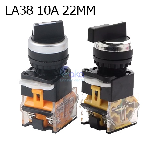 Công tắc xoay 2 vị trí - 3 vị trí phi 22 LA38 tủ điện | Shopee Việt Nam