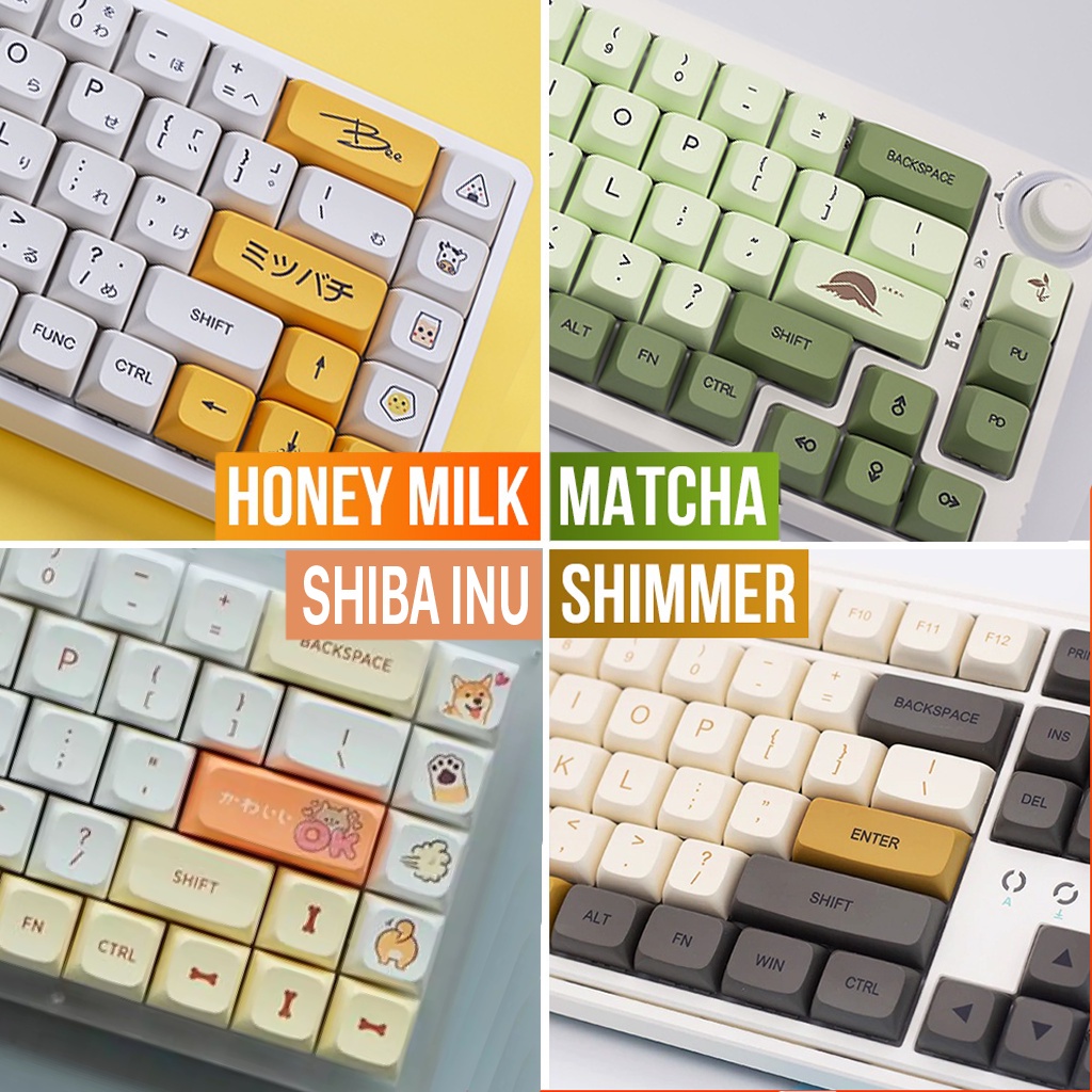 Tổng hợp Keycap Profile XDA nhựa PBT cao cấp Honey Milk/Matcha/Shiba ...