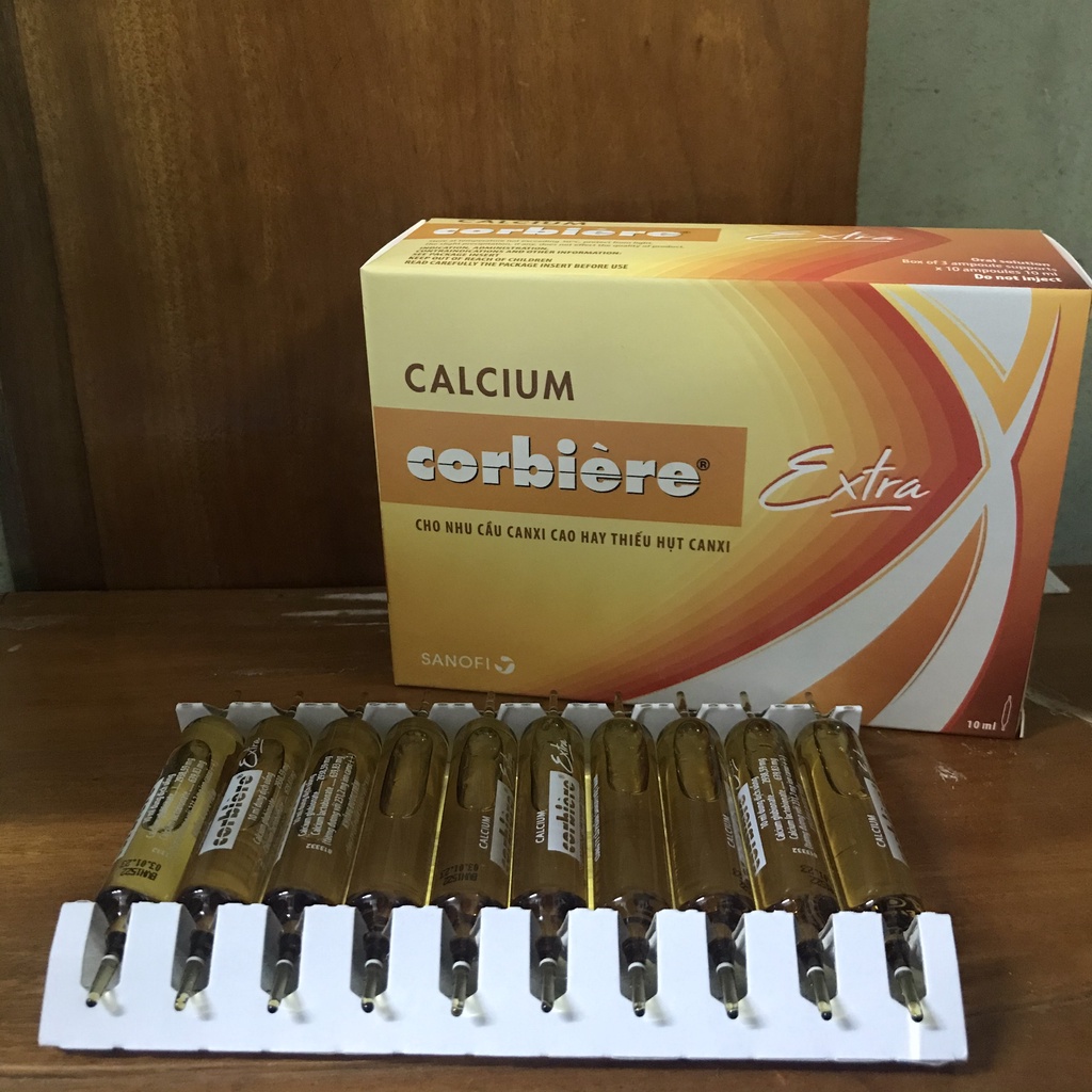 CALCIUM corbiere Extra hộp 30 ống bổ sung canxi do thiếu hụt canxi | Shopee Việt Nam