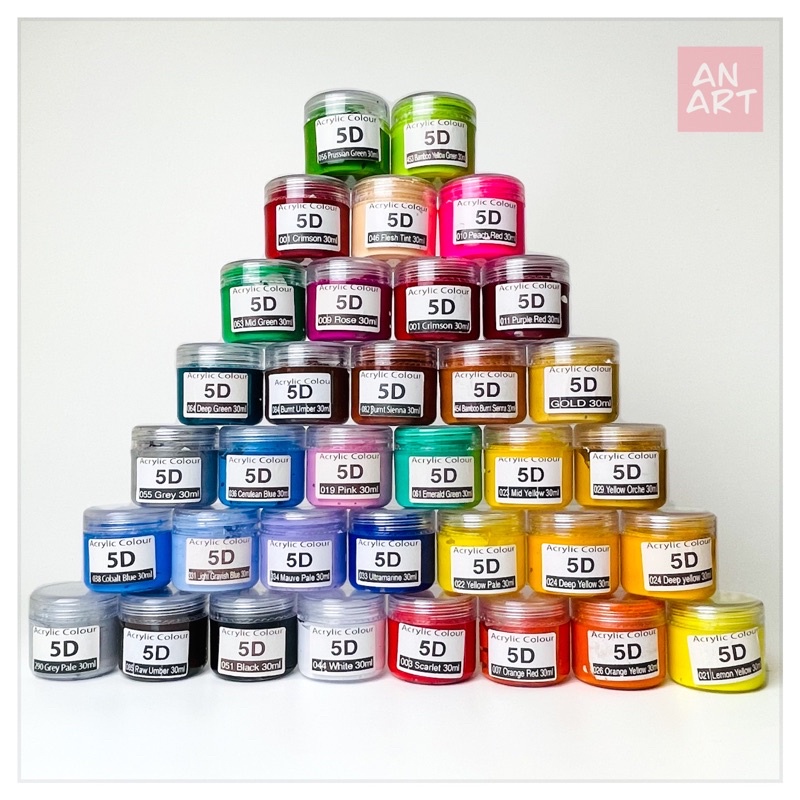 Combo Màu Acrylic 3D 5D 30ml 10 - 15 - 20 -25 - Full Màu | Shopee Việt Nam