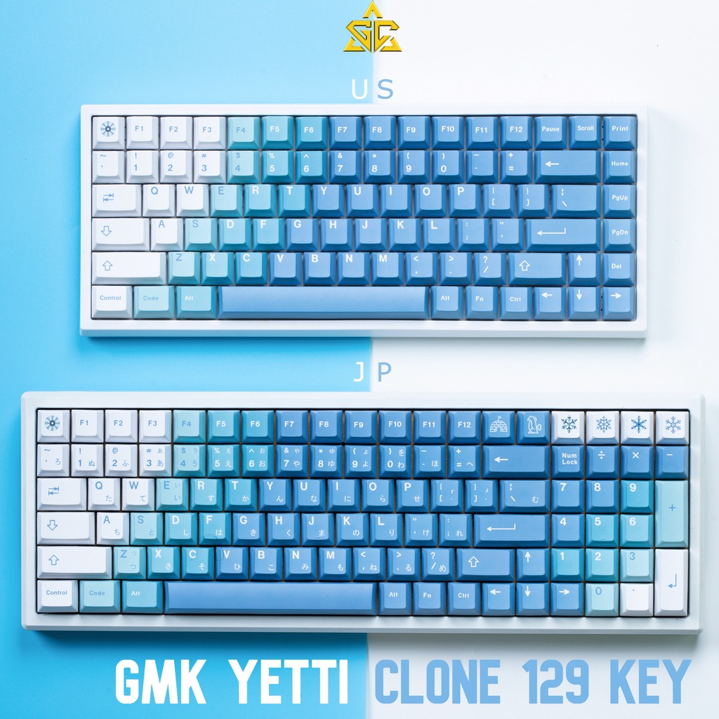 Keycap GMK Yeeti Clone 129 nút Profile CHERRY PBT Nhám | Shopee Việt Nam