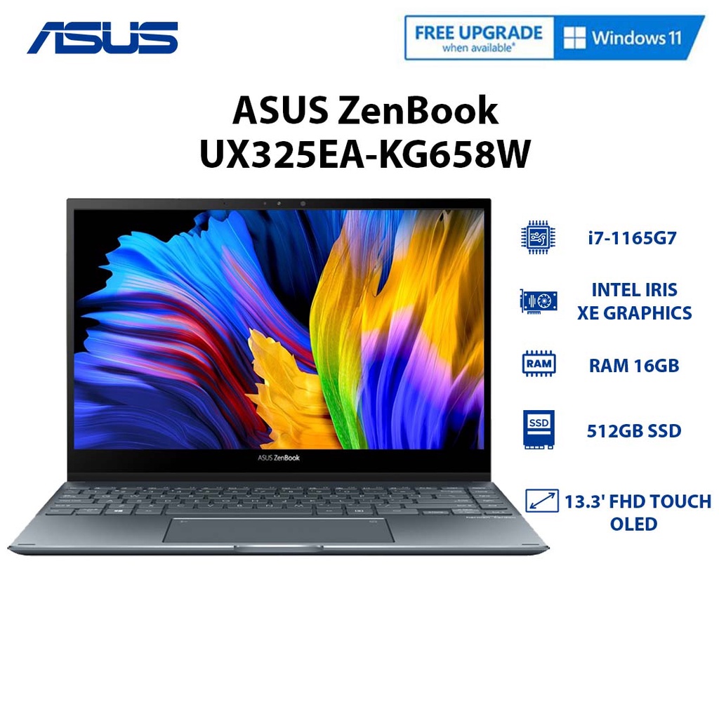 Laptop ASUS ZenBook UX325EA-KG658W (i7-1165G7 | 16GB | 512GB | 13.3 ...