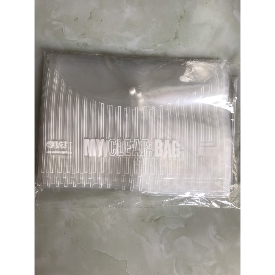 Túi khuy, cúc cúc bấm, túi clear TCT khổ A4 Và khổ F ( loại đẹp) (10 ...