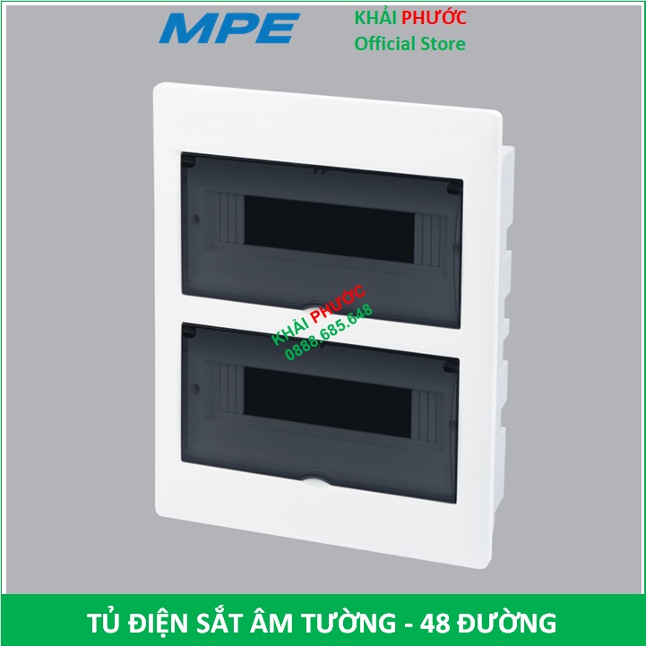 TỦ ĐIỆN SẮT ÂM TƯỜNG 48 ĐƯỜNG MCB MODULE CB APTOMAT ÁT TÔ MÁT TÉP TS-48 ...
