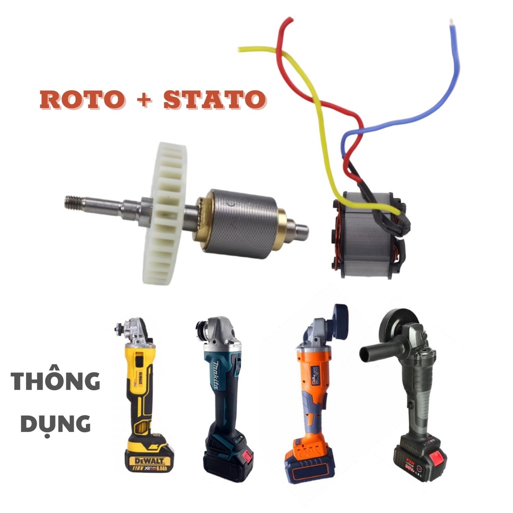 Vỏ máy mài pin - roto và cuộn stato máy mài pin không chổi than các ...