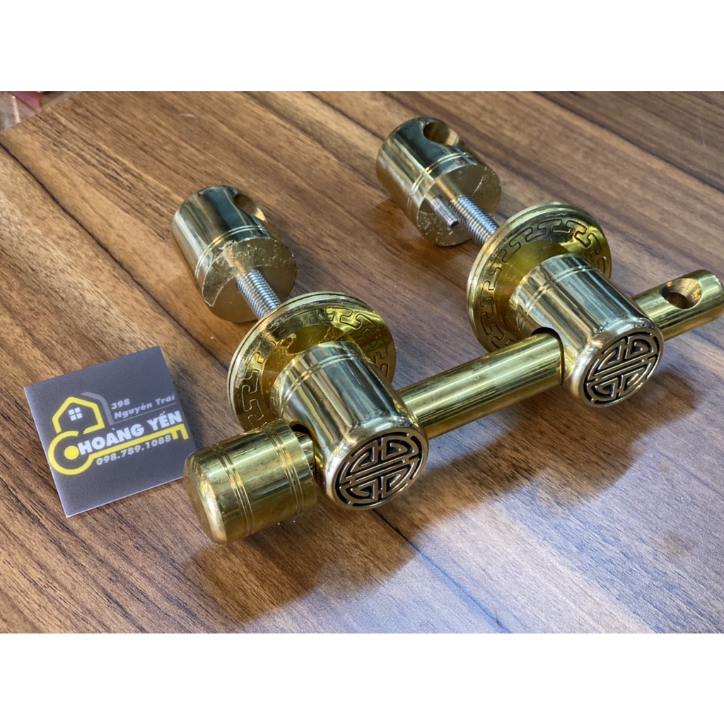 Bộ khóa trùy đồng lắp cổng, đấm chùy đồng, then trùy cài cửa chữ thọ trơn phi 38mm, khóa cửa bức ...