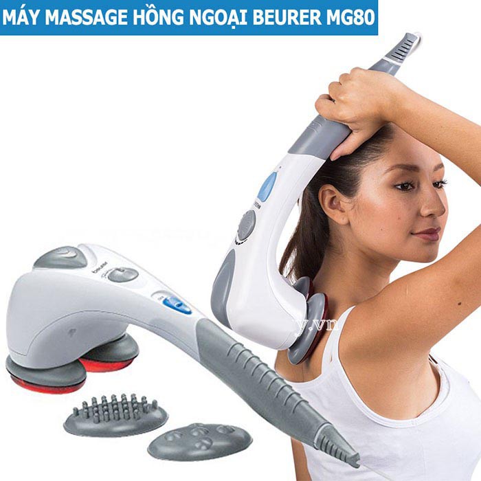 Máy massage cầm tay chuyên dụng 2 đầu hồng ngoại Beurer MG80 của Đức massage toàn thân, dễ dàng ...