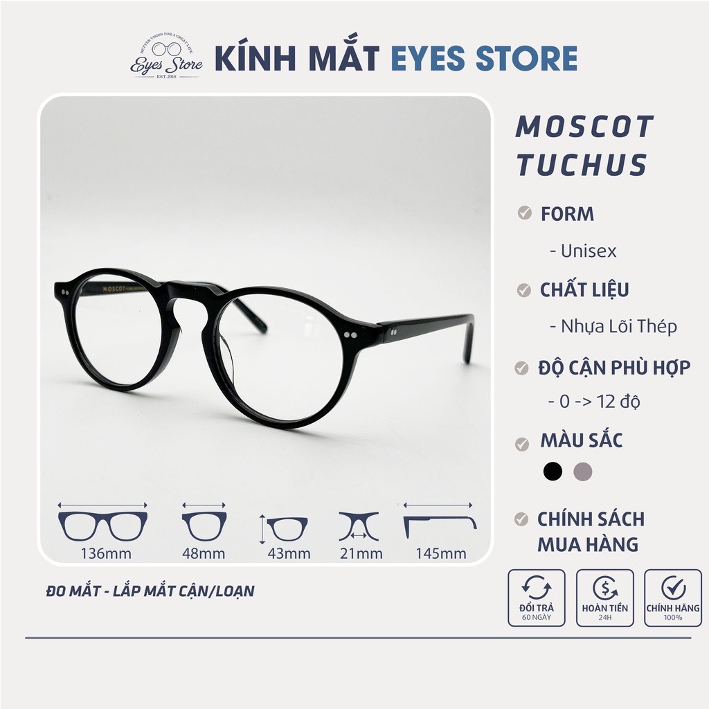 Gọng Kính Cận Nam Nữ Moscot Tuchus - Nhựa Lõi Thép | Shopee Việt Nam