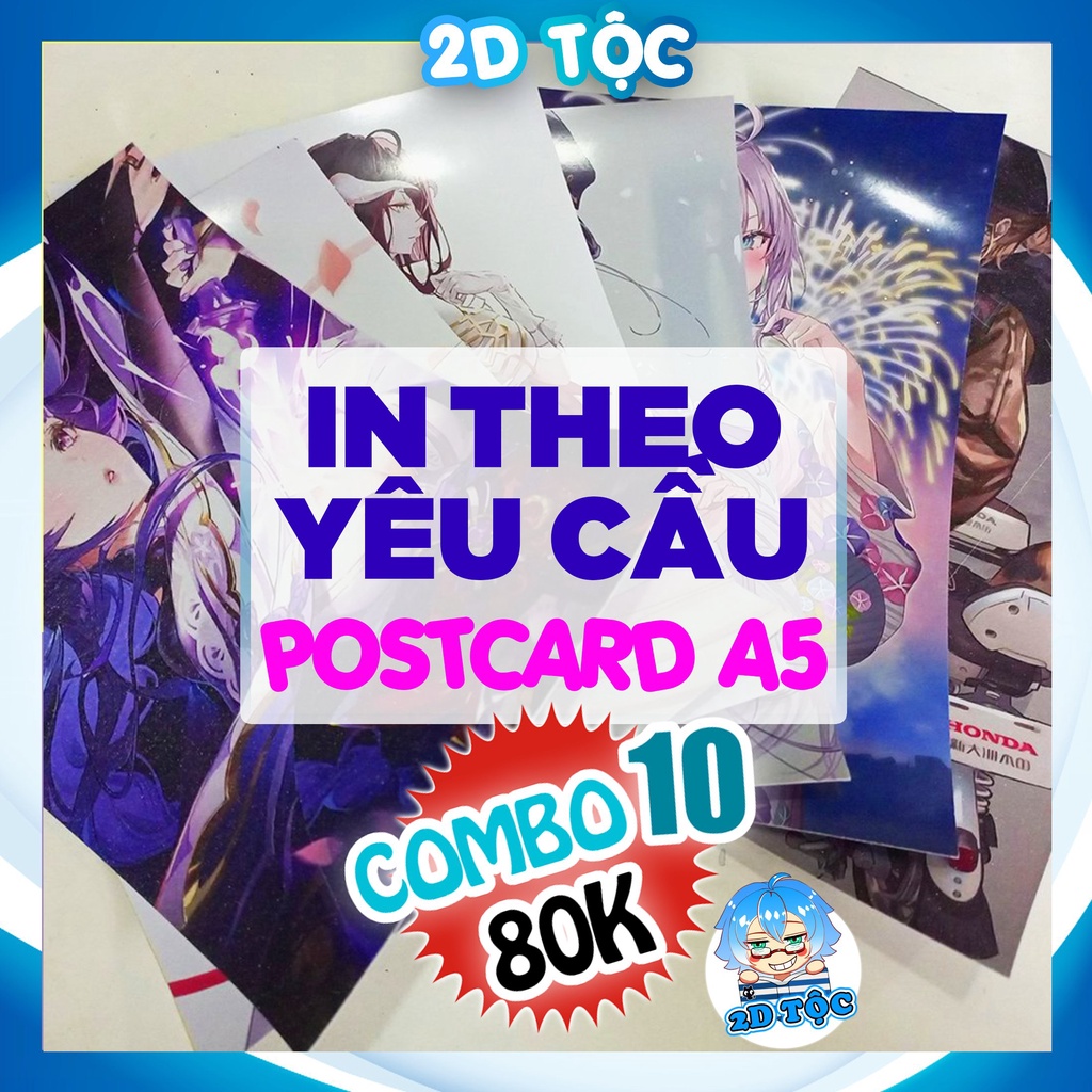 COMBO 10 TẤM POSTCARD A5 In theo Yêu cầu - Cán màng bóng cán màng kim ...