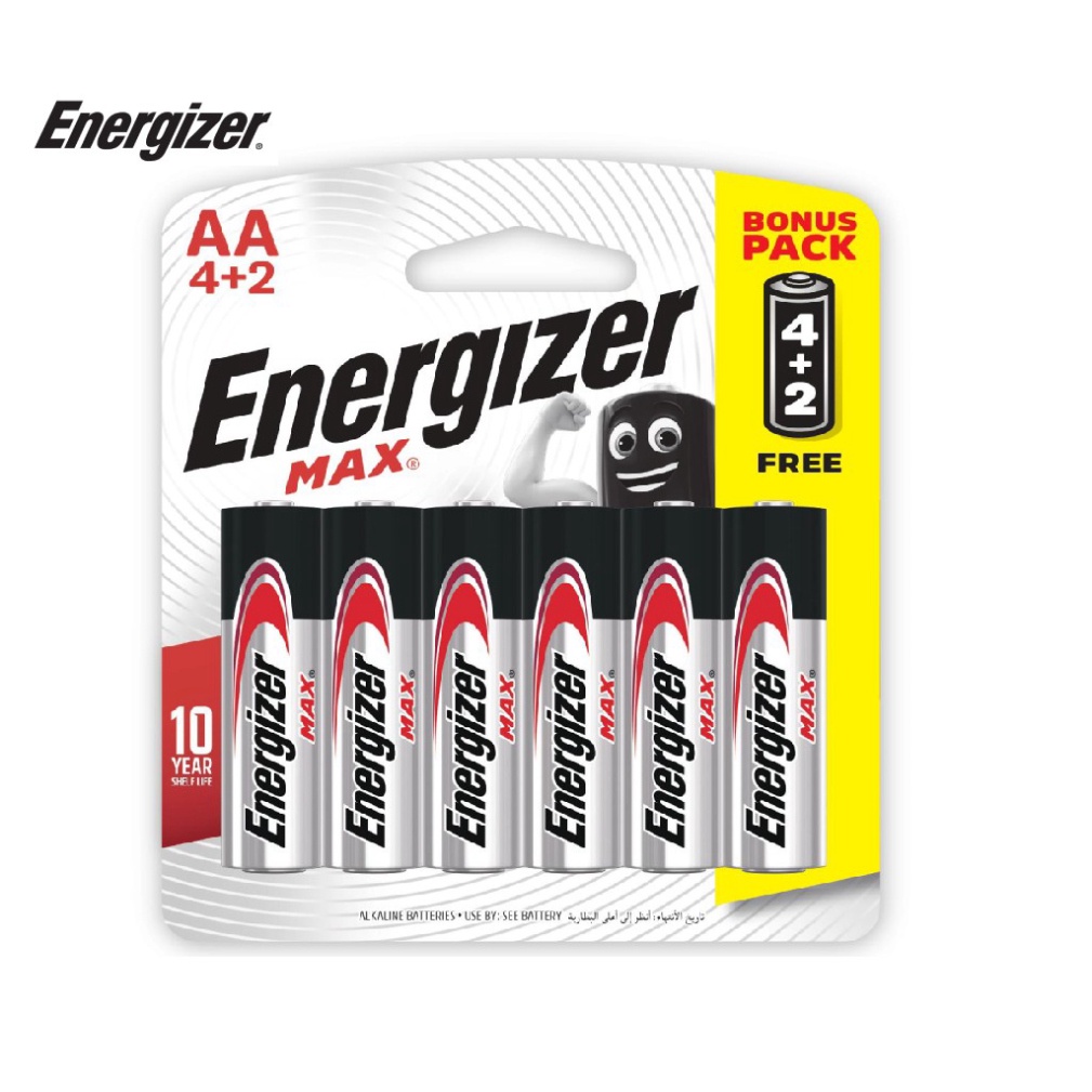 Pin Energizer Max AA E91 BP4+2 | Shopee Việt Nam