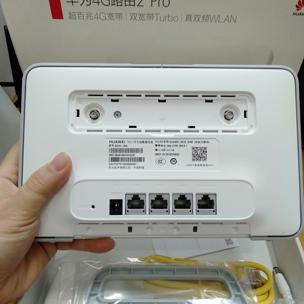 Bộ phát Wifi 4G Huawei B316-855 tốc độ 150Mbps. Wifi 2 băng tần chuẩn ...