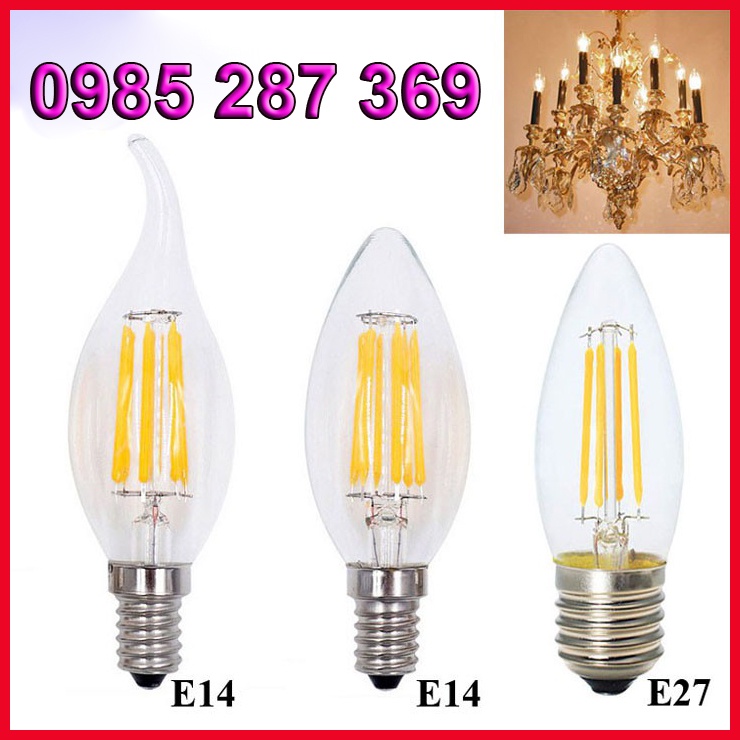 Bóng Edison C35 quả nhót / led râu (bóng nến) 4w đuôi E14/E27 | Shopee ...