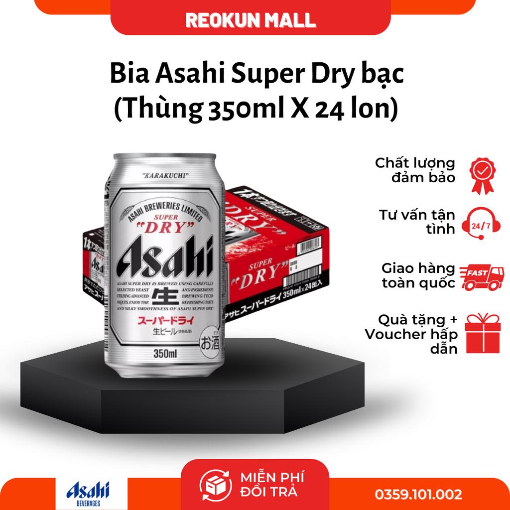 Bia Asahi Super Dry bạc 350ml × 24 lon nội địa Nhật | Shopee Việt Nam