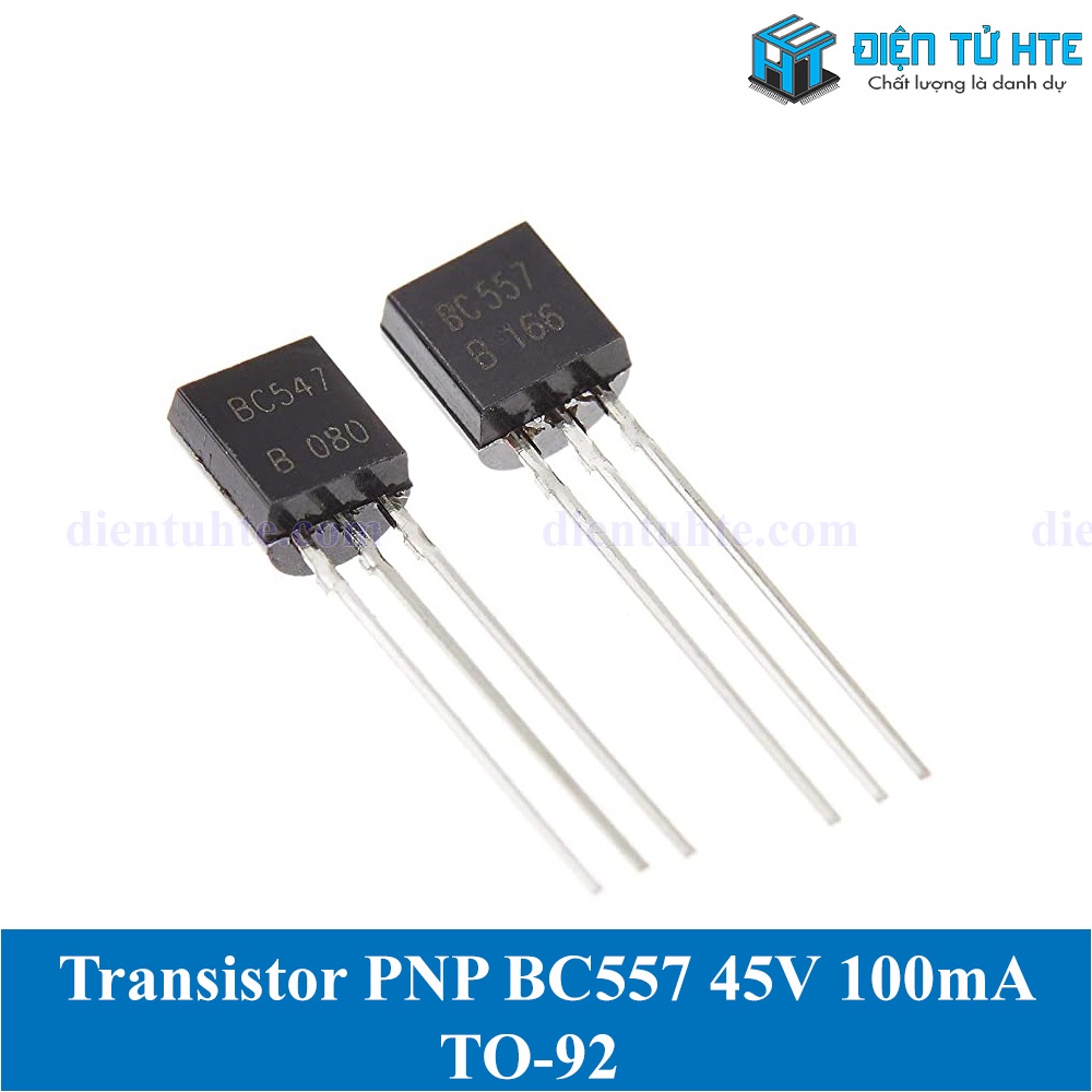 Combo 10 con Transistor BC547 NPN - BC557 PNP 45V 0.1A chân cắm TO-92 ...