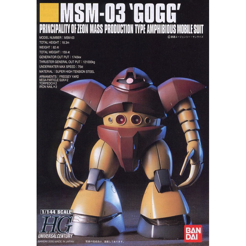 Mô hình HG UC MSM-03 Gogg Bandai 4573102568311 | Shopee Việt Nam