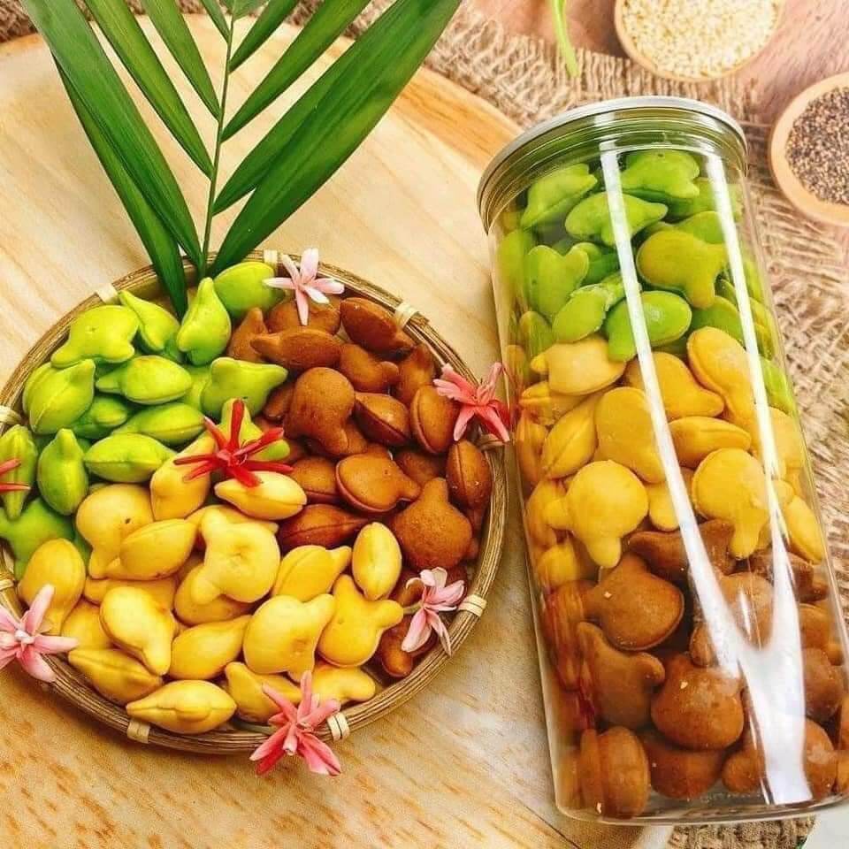 Bánh Gấu Nhân Kem mix 3 vị siêu ngon, lon lớn 420g Mami Food | Shopee ...