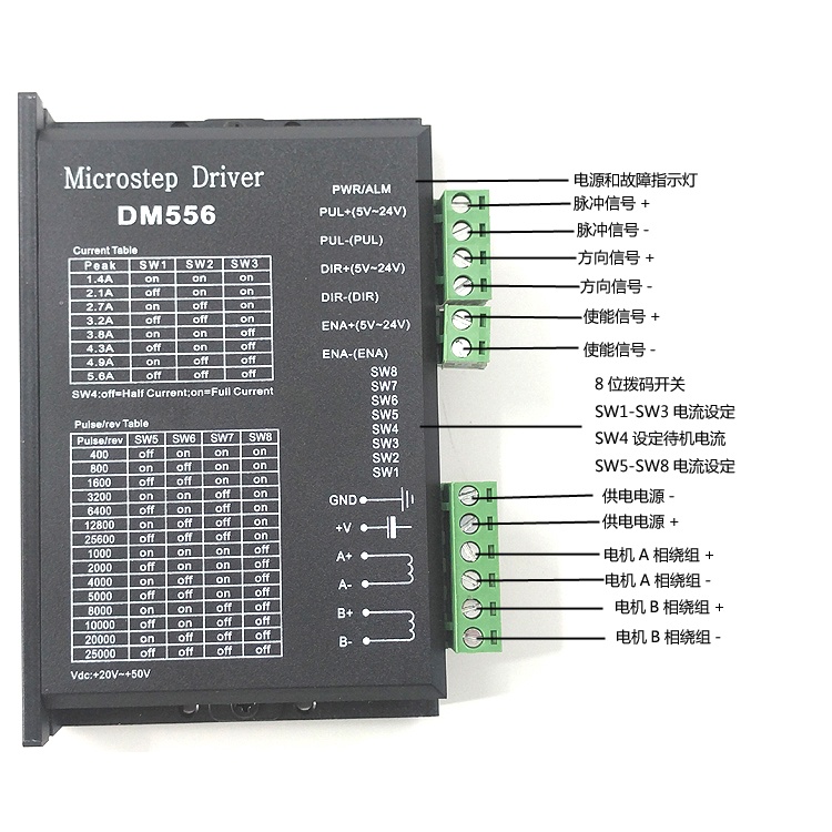 Driver động cơ bước DM542 DM556 điều khiển động cơ step 2 pha | Shopee ...